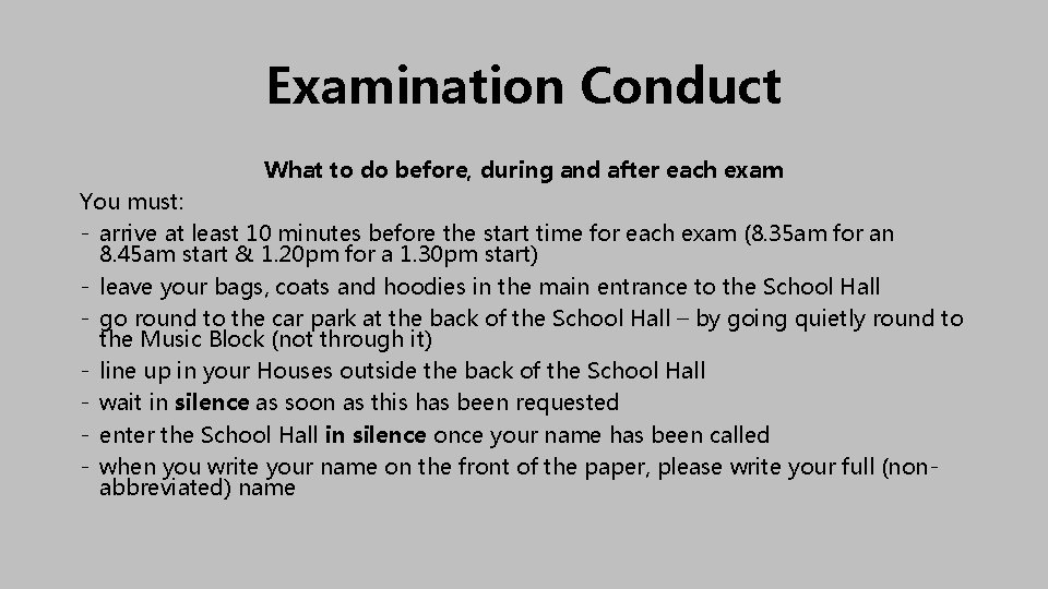 Year 11 Mock Exams Our Expectations Revision You
