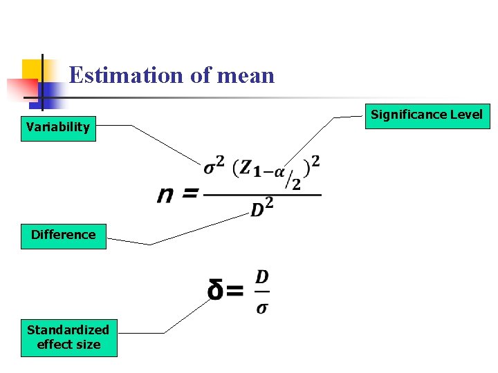 Calculating sample size for means Afshin Ostovar Bushehr