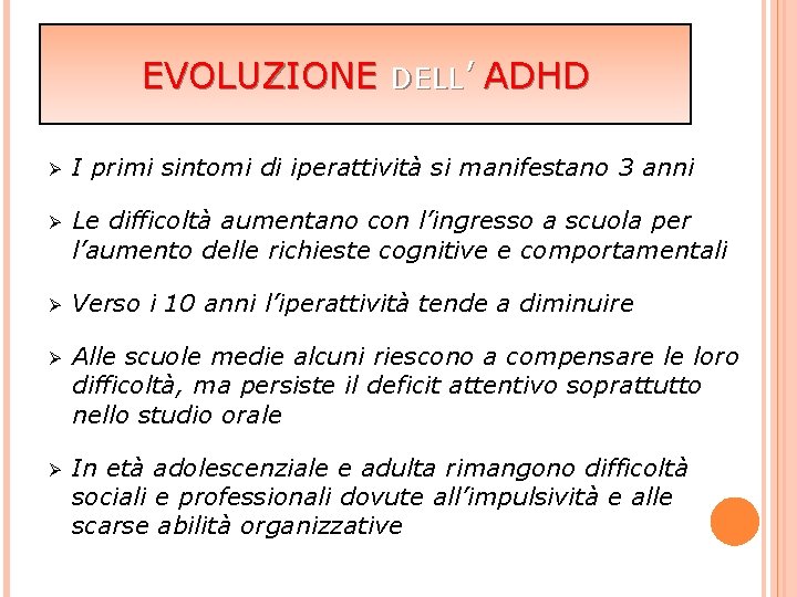 ADHD DISTURBO DA DEFICIT DELL ATTENZIONE IPERATTIVIT prof