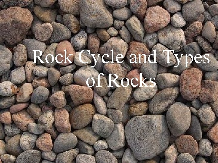 Rock Cycle and Types of Rocks Terms to