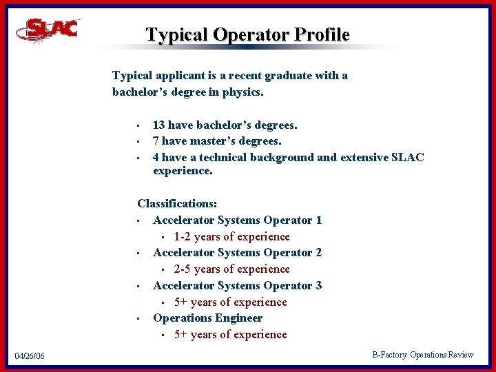 PEPII Operational Safety and Management Presentation by Roger