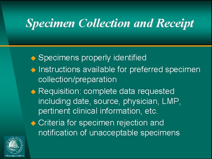 Laboratory Accreditation Program Cytopathology Inspection College of ...