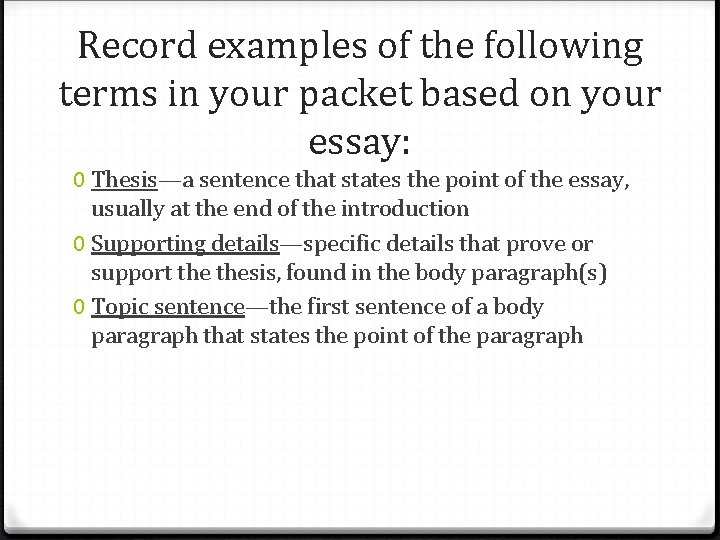 Revising Yo ur Expository Essay Label Your Essay