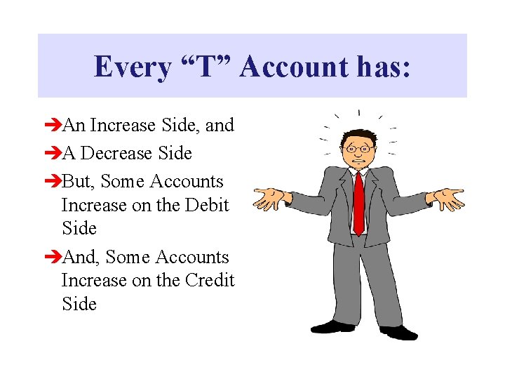 CHAPTER THREE THE DOUBLE ENTRY FRAMEWORK T Accounts