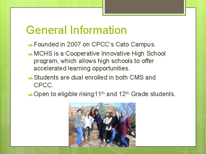 CMS Middle College High Schools Mr Joey Burch