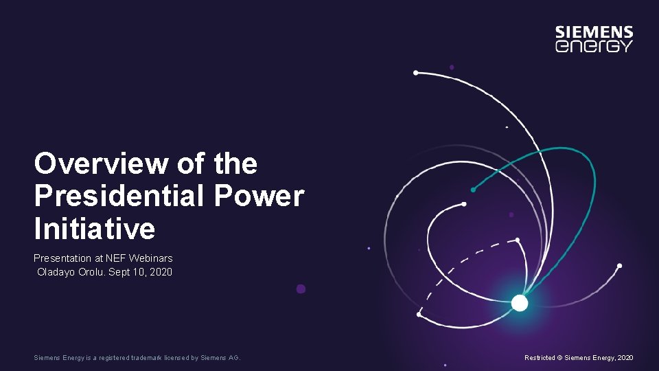 Overview of the Presidential Power Initiative Presentation at