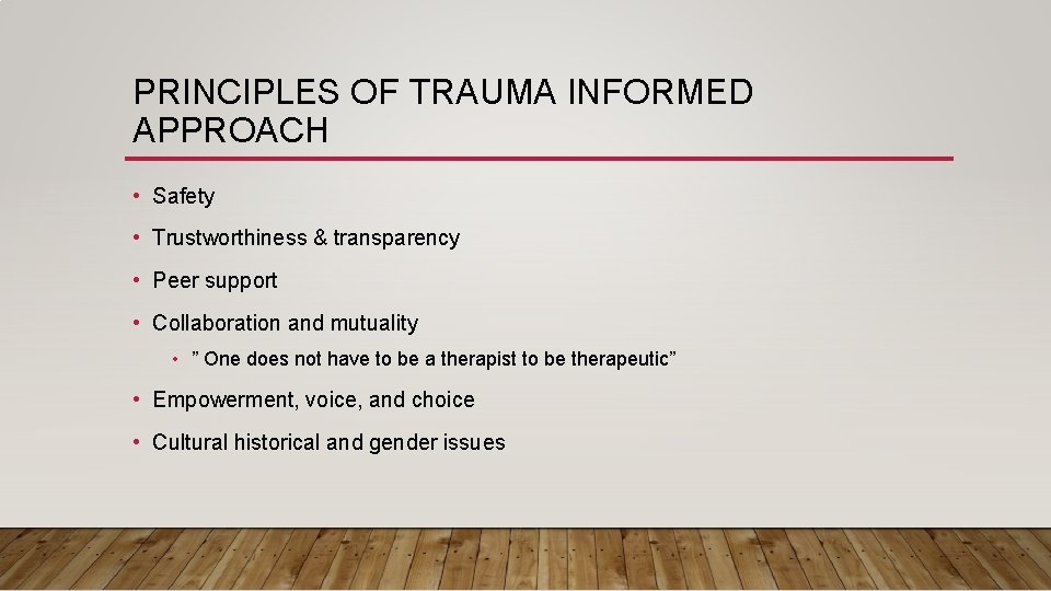 BEGINNING TRAUMA INFORMED CARE TIC ABCS OF BUILDING