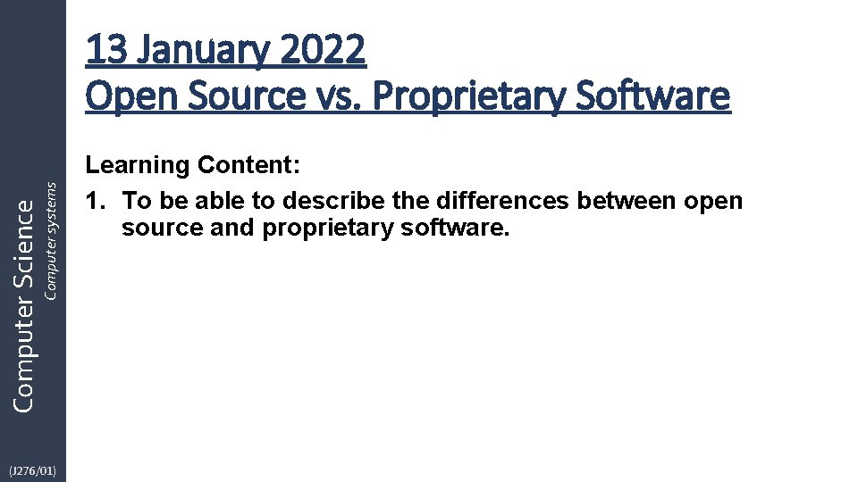 Computer Science Computer systems 13012022 J 27601 Open