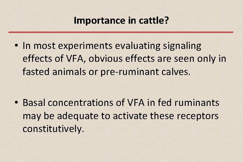 The Role of VFAs in Lipid and Carbohydrate