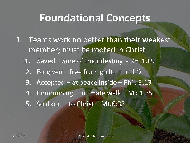 Basic Concepts of Teamwork Key to effectiveness on