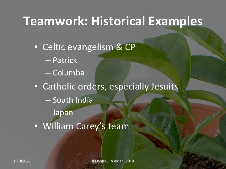 Basic Concepts of Teamwork Key to effectiveness on