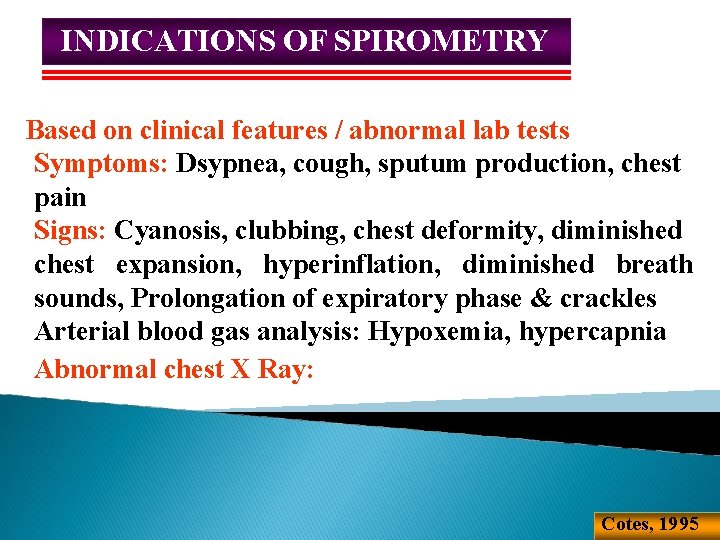 LUNG FUNCTION IN HEALTH AND DISEASE SPIROMETRY SPIROMETRY