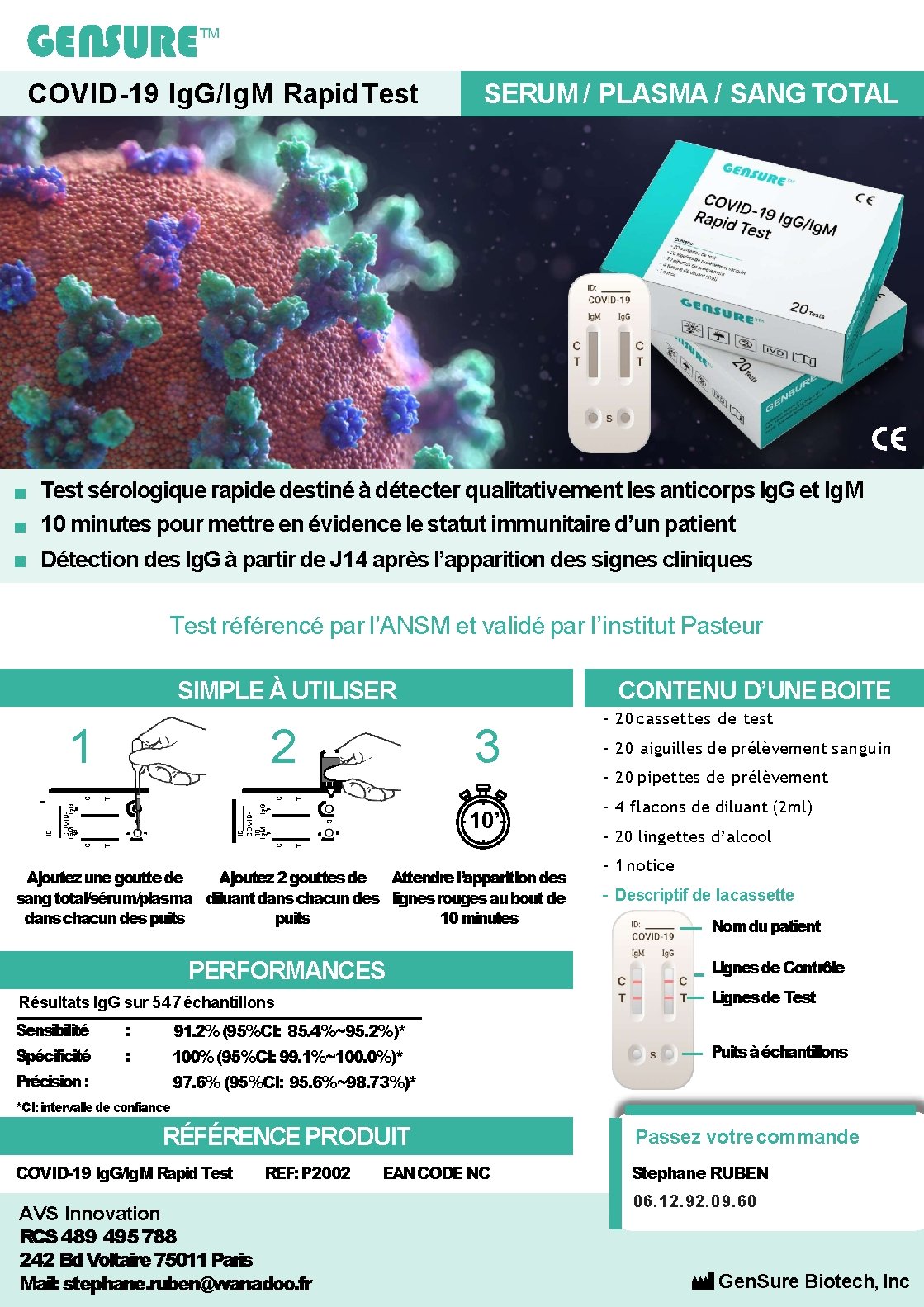 COVID19 Ig GIg M Rapid Test SERUM PLASMA