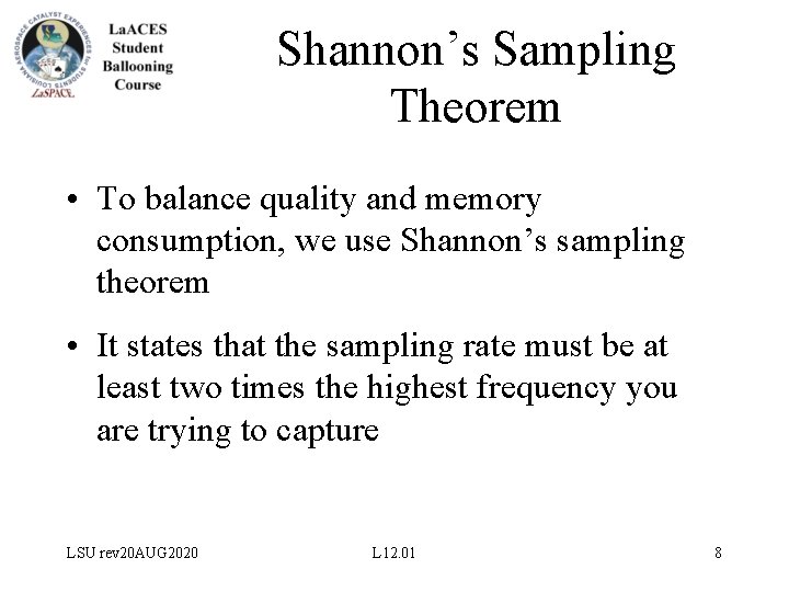 Analog to Digital Converters LSU rev 20 AUG