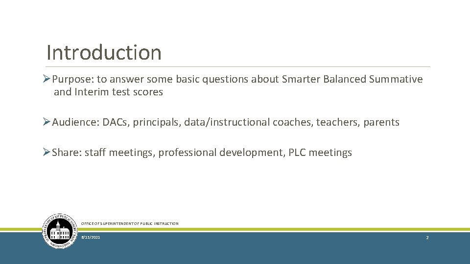 Understanding SBA Scores FROM THE ASSESSMENT DEVELOPMENT TEAM