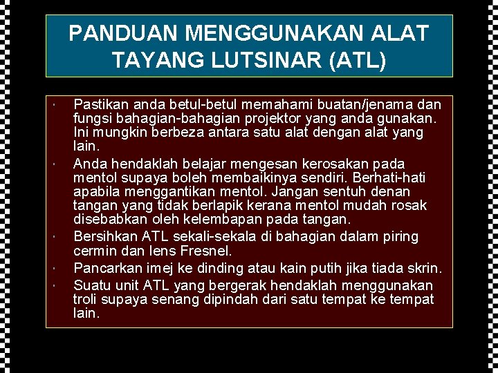 OHP DAN TRANSPAREN PENGENALAN BAHAGIANBAHAGIAN DAN FUNGSI OHP