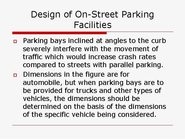 Design of Parking Facilities Chapter 16 Dr TALEB