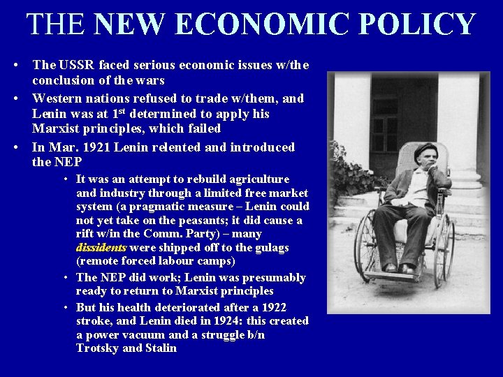 THE RUSSIAN CIVIL WAR Lenins most pressing problem