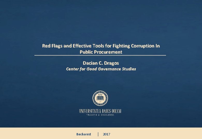 Red Flags and Effective Tools for Fighting Corruption