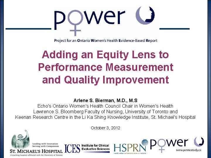 Adding an Equity Lens to Performance Measurement and