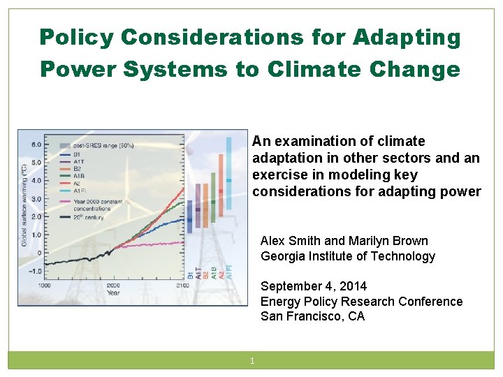Policy Considerations for Adapting Power Systems to Climate