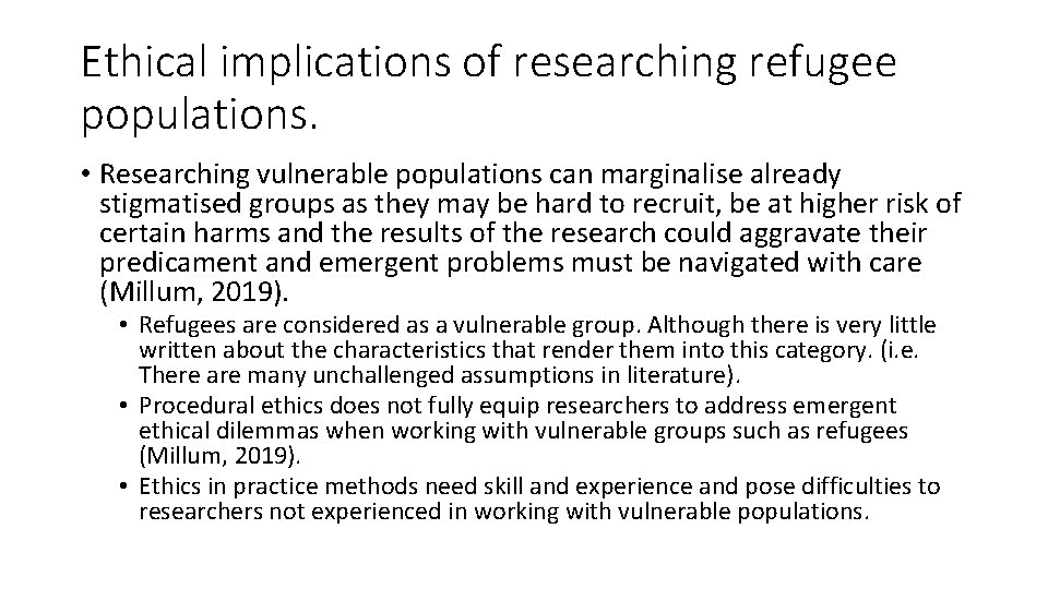 Ethical and methodological dilemmas in research with refugee