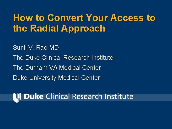 How to Convert Your Access to the Radial