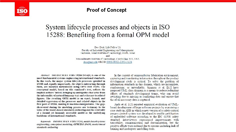 ISO 19450 OPM ObjectProcess Methodology Update Dov Dori