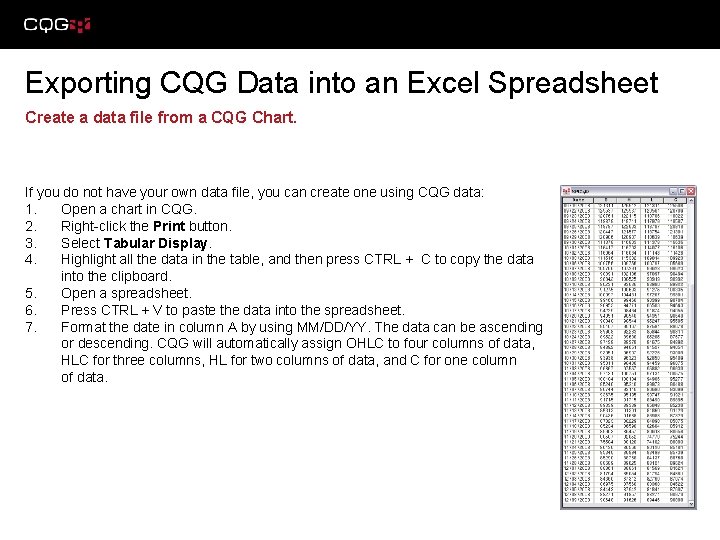 A Look at CQG XData Charting and Analytics