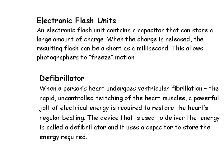 Electricity and Magnetism Electrostatics Capacitance and Capacitive ...