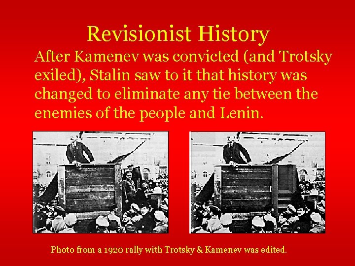 The Show Trials The Public Part of the