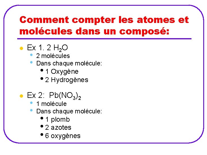 Symboles et formules chimiques 2 7 Les symboles