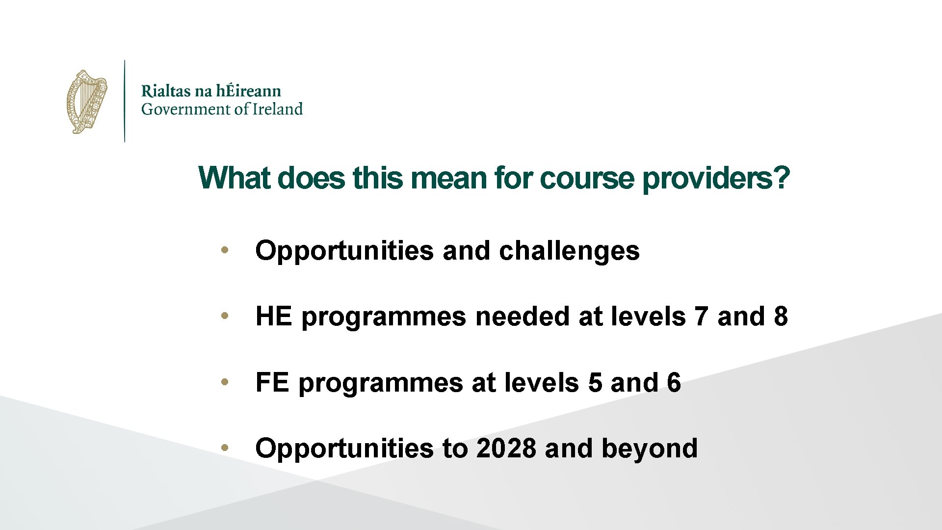 ELC Developing shareable national curricula at NFQ levels