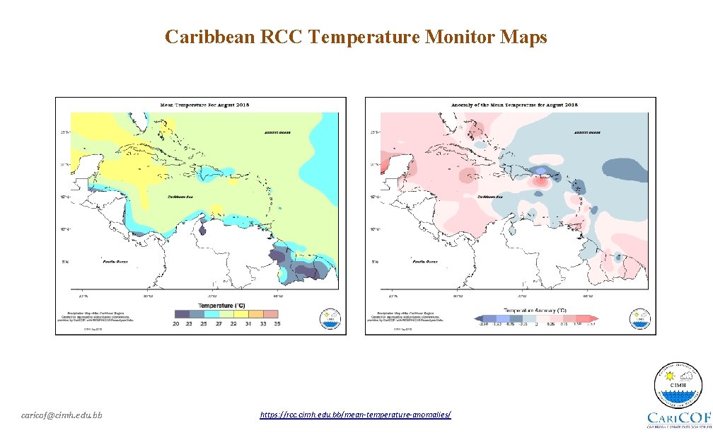 APPENDIX caricofcimh edu bb Caribbean RCC Temperature Monitor