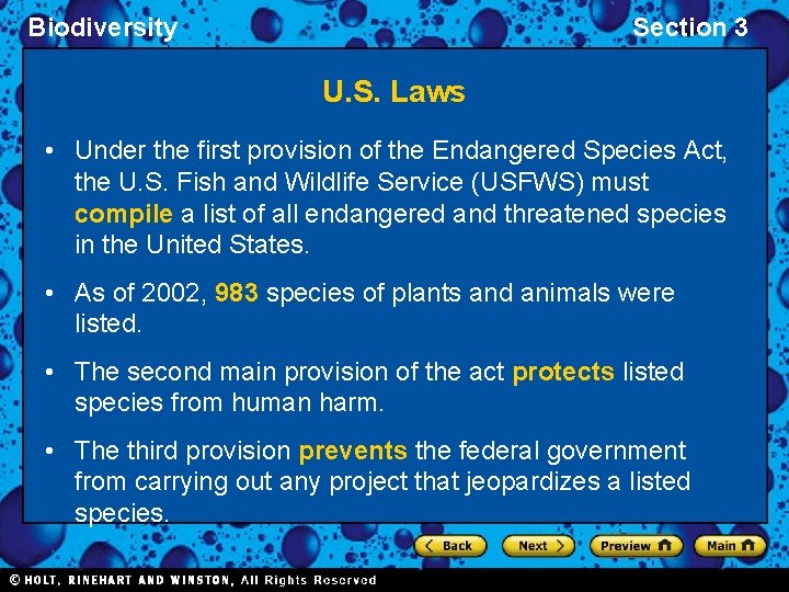 Biodiversity Section 3 Chapter 10 Biodiversity Section 3