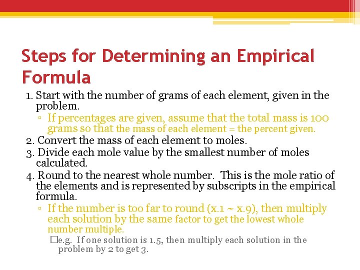 Composition of Substances and Solutions Chapter 3 Objectives