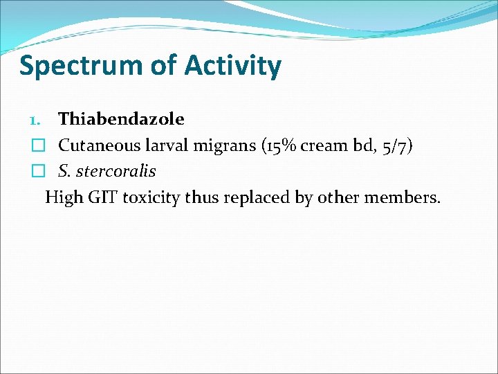 ANTIHELMINTHICS By Samuel Mwaniki BACKGROUND Parasitic worms Two