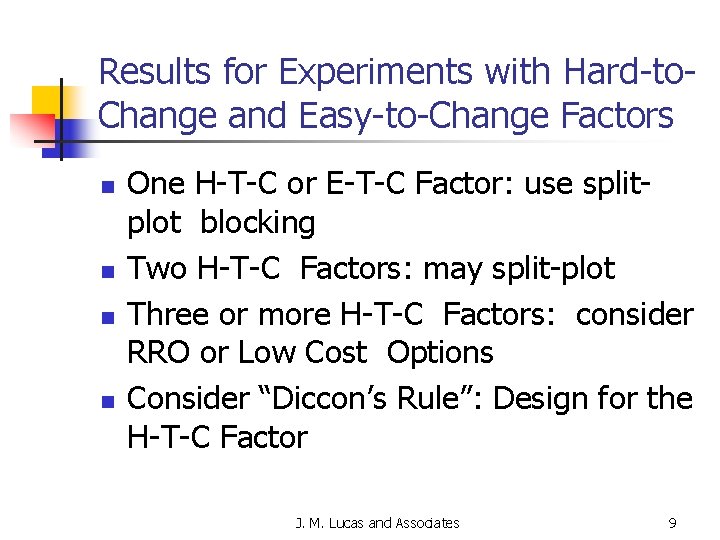 Better Industrial and Scientific Experiments The Overview and