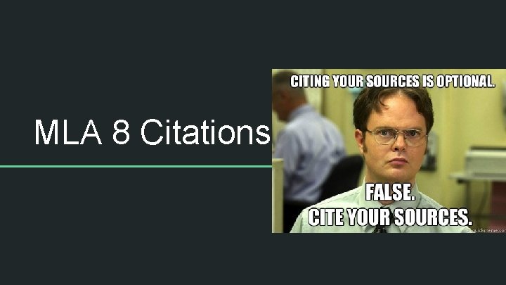 MLA 8 Citations Parts of an MLA Citation