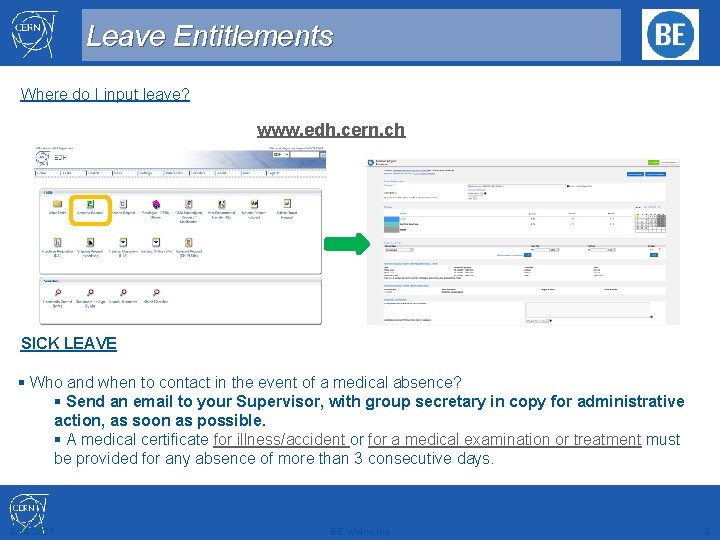 Welcome to the Beams Department 1 BE Central