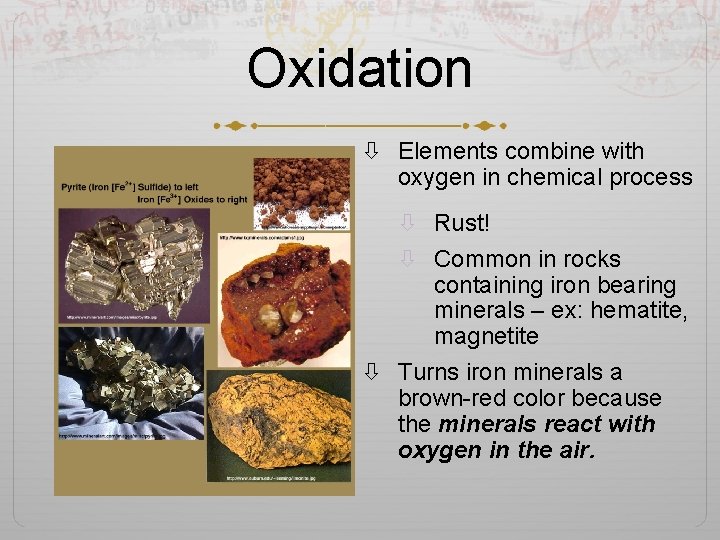 Looking Back What type of weathering is shown