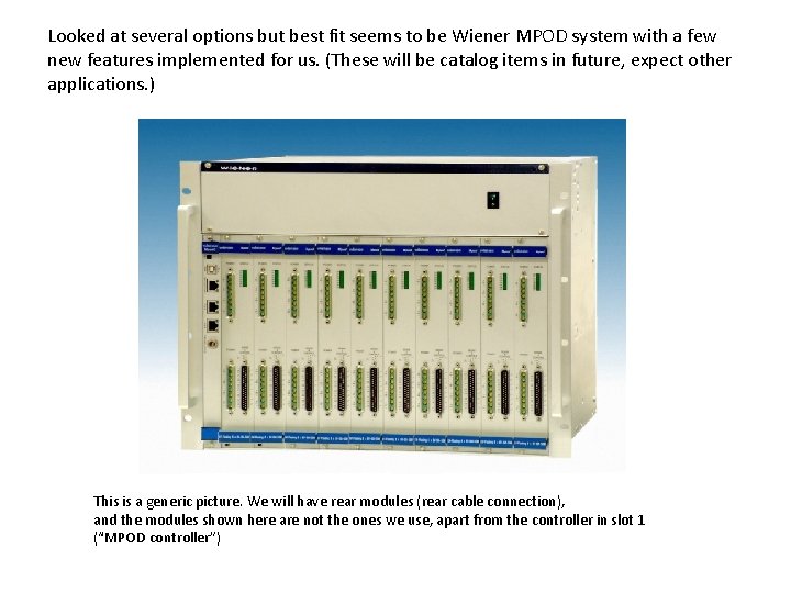 i TOP LV power supply and cable scheme