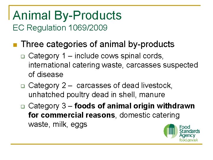 Feed Safety Management Systems in Food Businesses Aims