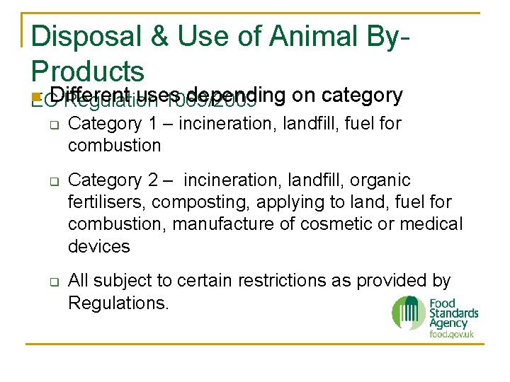 Feed Safety Management Systems in Food Businesses Aims