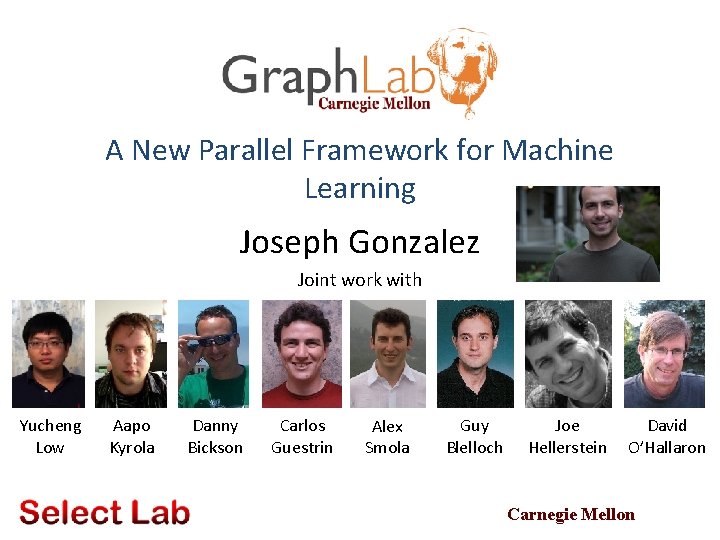 A New Parallel Framework for Machine Learning Joseph