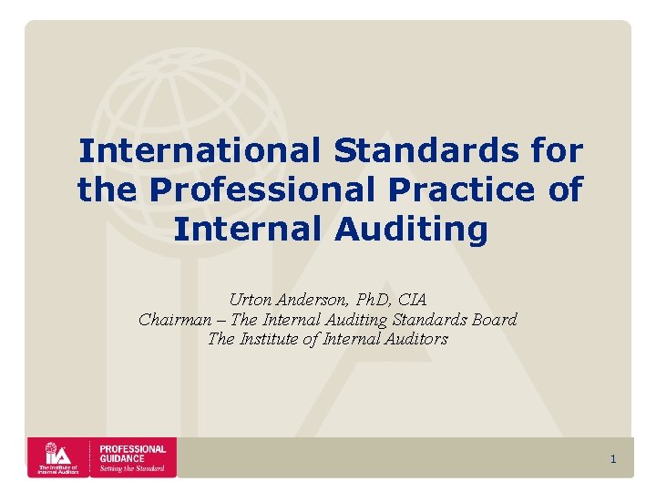 International Standards for the Professional Practice of Internal