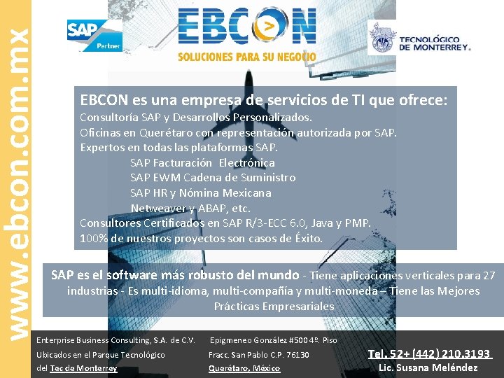 www ebcon com mx EBCON es una empresa