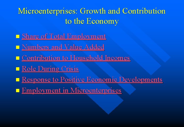Challenges of Microenterprise Development By Prof Ronald T