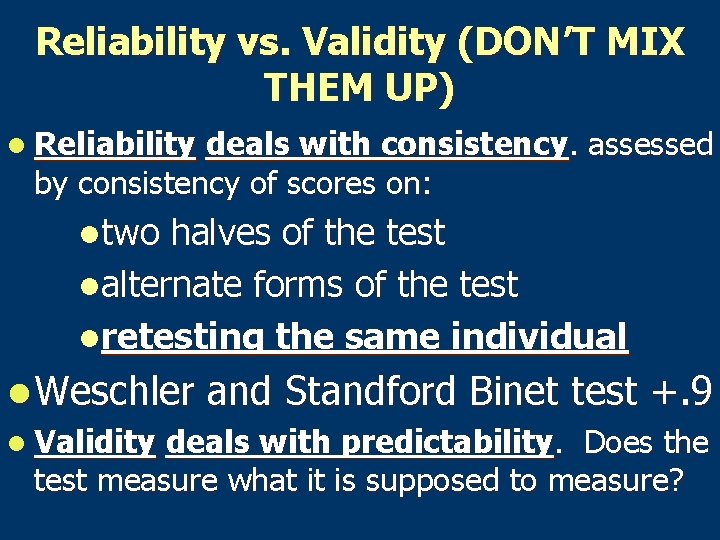 Chapter 11 pt 2 Intelligence Assessment Warm Up
