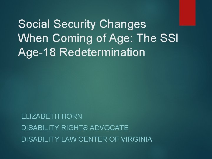 Social Security Changes When Coming of Age The